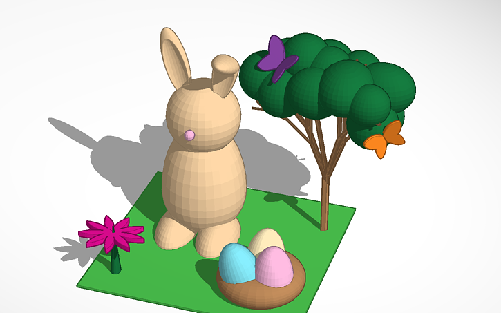 3D design Easter Bunny | Tinkercad