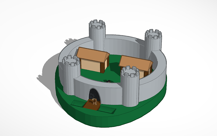3d Design Modle Castle Tinkercad 