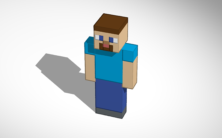 3D design Minecraft Steve - Tinkercad