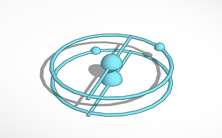3D design Atom-model-piece | Tinkercad