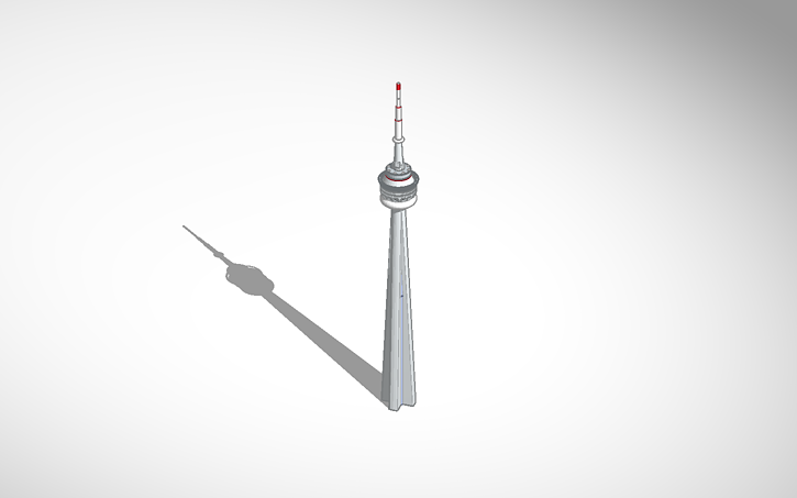 3D design CN Tower (Toronto, Canada) - Tinkercad