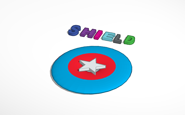 3D design Captain America Shield | Tinkercad