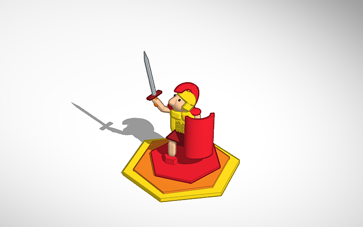 3D design Roman Soldier - Tinkercad