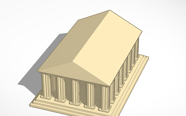3D design Ancient Greek temple - Tinkercad