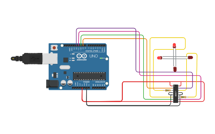 Circuit design Stepper Motor - Tinkercad
