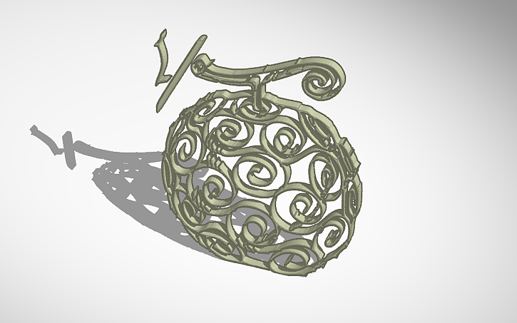 3D design Devil Fruit - Tinkercad