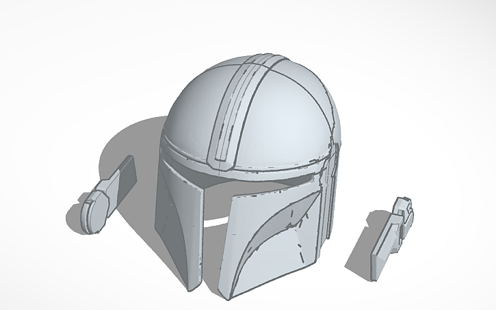 3D design mandalorian helmet - Tinkercad