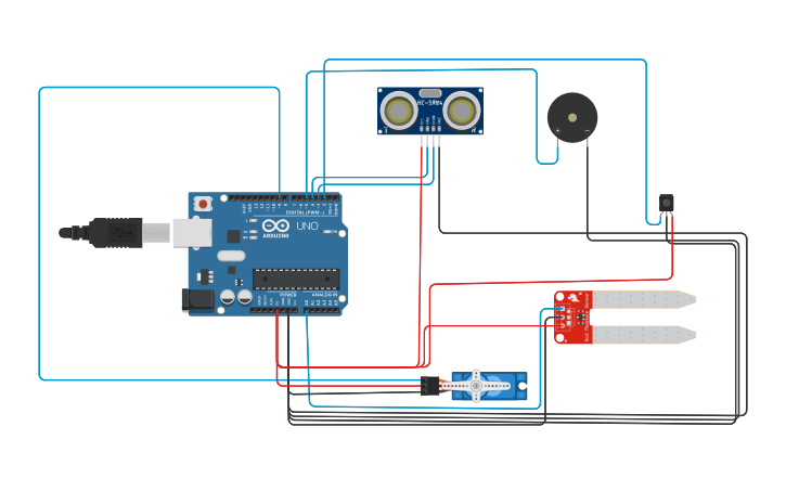 Circuit design waste segragation - Tinkercad