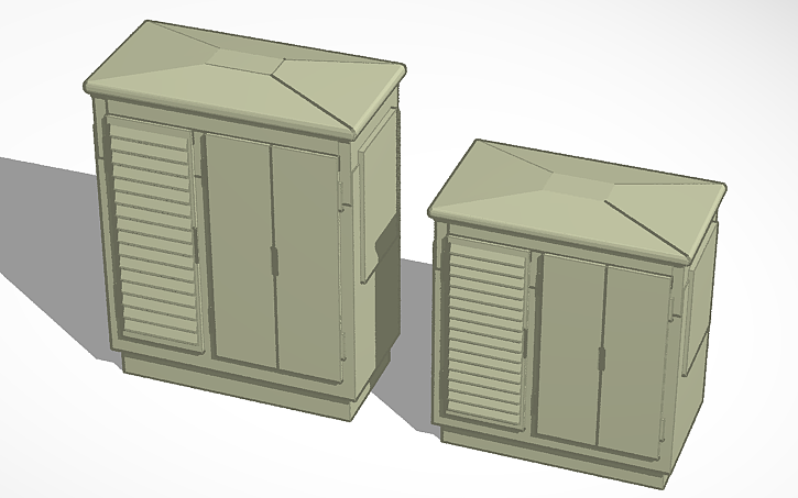 3D design Control Cabinets Set N 1:160 | Tinkercad