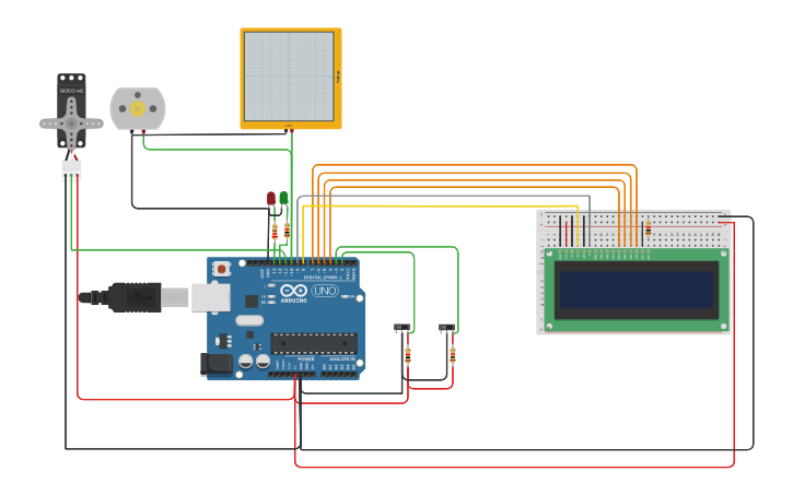 Circuit design Anti-lock Braking System - Tinkercad