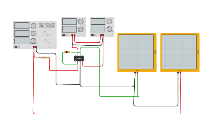 Circuit Design Inverting Amplifier Tinkercad
