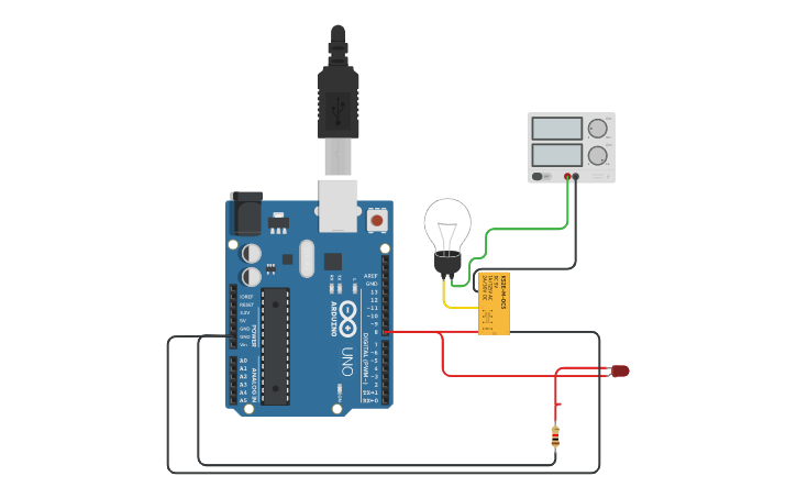 Circuit design relay | Tinkercad