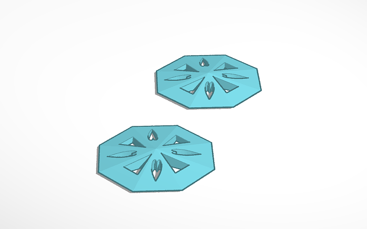 3D design 3D Printed Earrings | Tinkercad