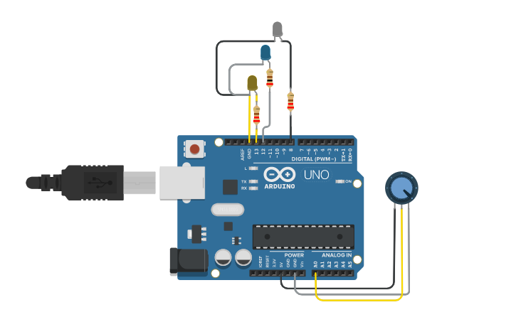 Circuit design Arduino Lab2 | Tinkercad