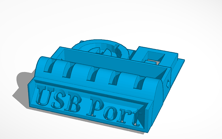 3D design usb port - Tinkercad