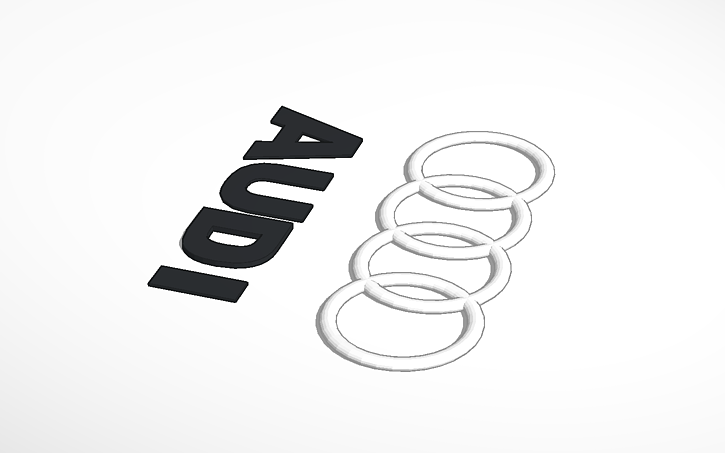 3D design Audi logo | Tinkercad