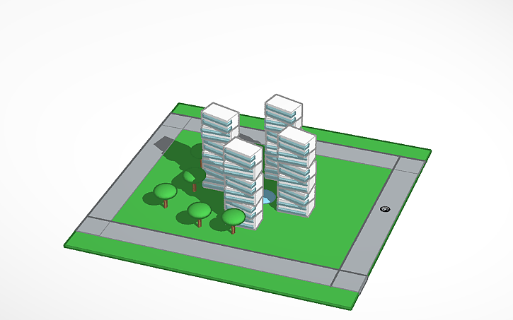 3D design Skyscrapers - Tinkercad