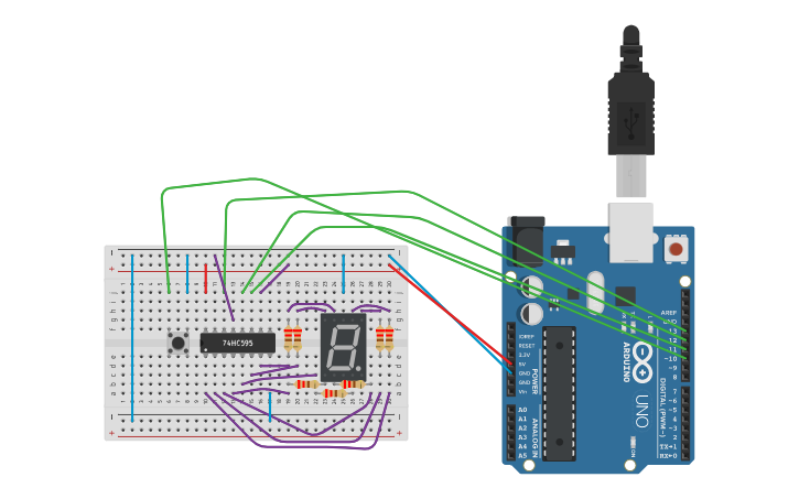 Circuit Design Эксперимент 14 Tinkercad