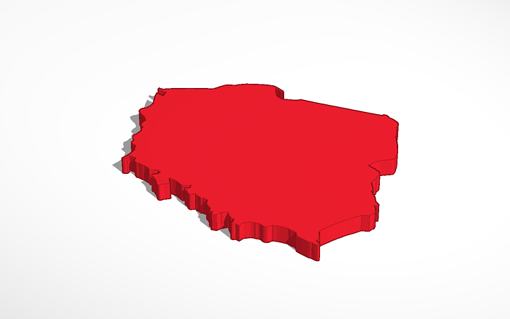3D design Poland Map - Tinkercad