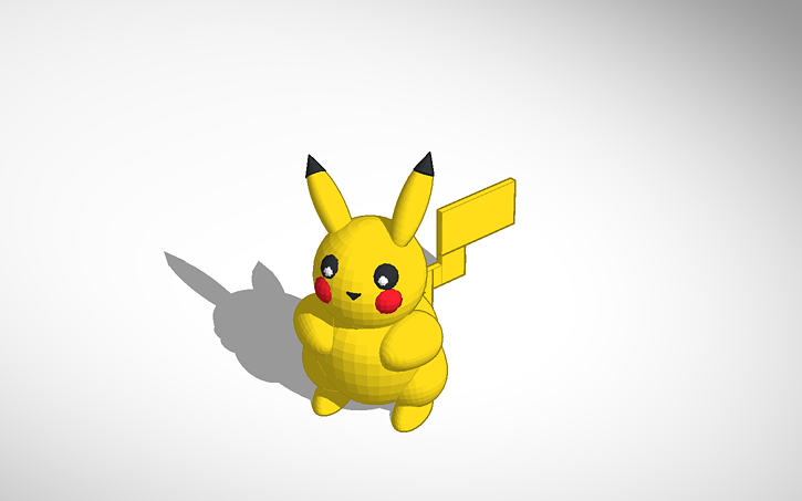 3D design pikachu - Tinkercad