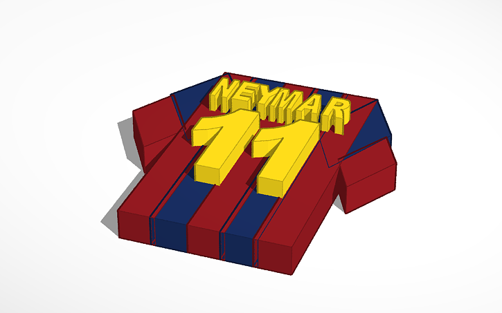 3D design Neymar PSG - Tinkercad