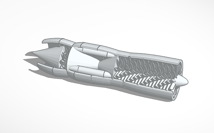 3D design JET ENGINE - Tinkercad
