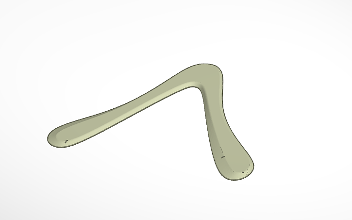 3D design boomerang - Tinkercad