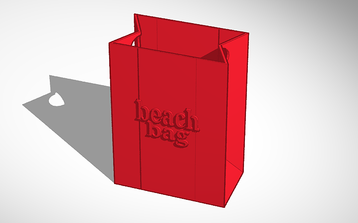 3D design beach barbie bag - Tinkercad