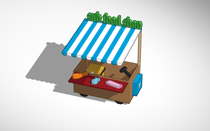 3D design sub food shop - Tinkercad
