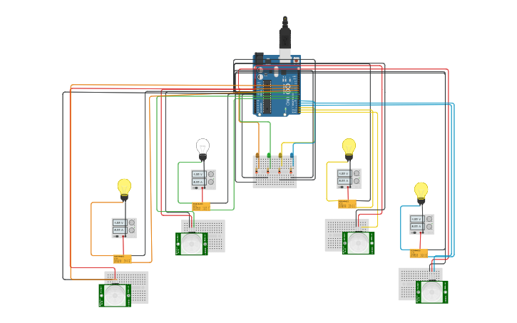 Circuit Design Sensor De Movimento Tinkercad