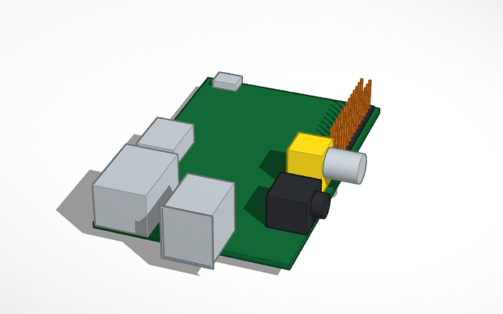 3D design Raspberry Pi Model B Spaceclaim - Tinkercad