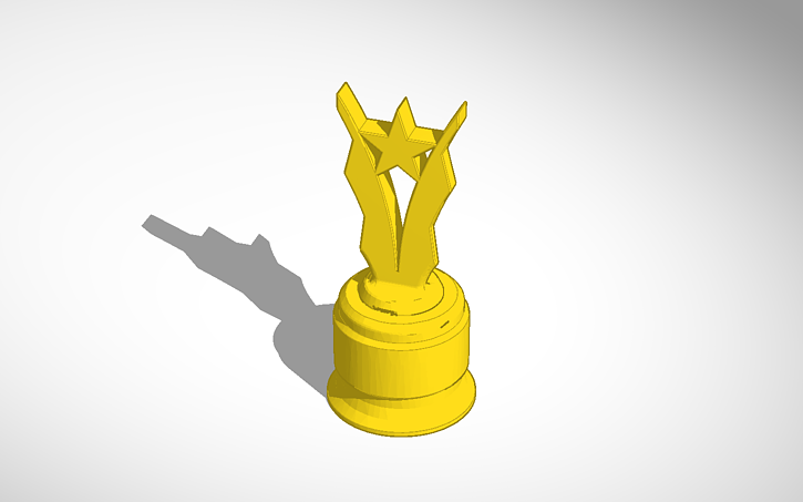 3D design Golden trophy | Tinkercad