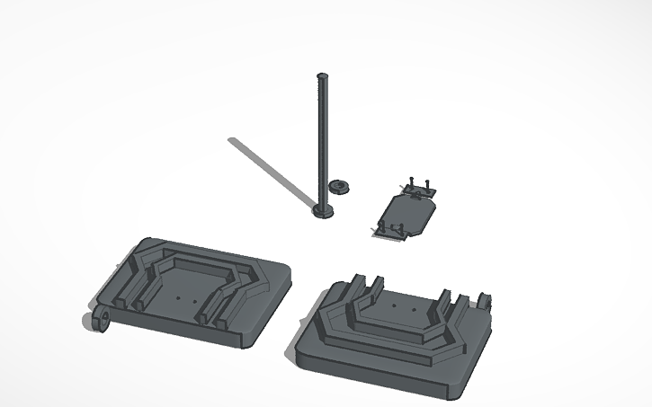 3D design Rainbow six siege Welcome mat hinged redo - Tinkercad