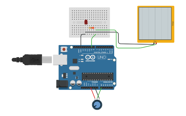 Circuit design PWM and Serial | Tinkercad
