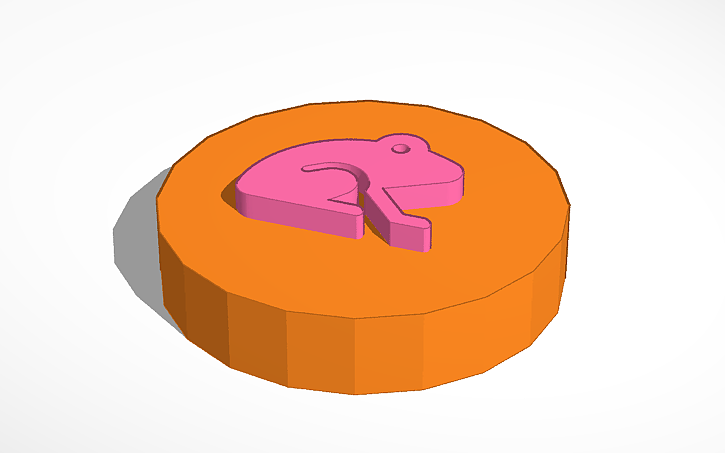 3D design frog coin | Tinkercad