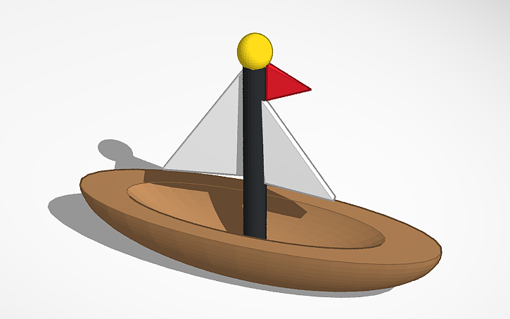 3D design Bote Velero - Tinkercad