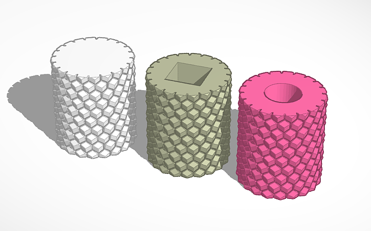 3D design bees wax honeycomb roller - Tinkercad