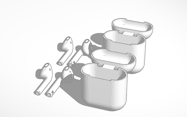 3D design Air Pods and case | Tinkercad