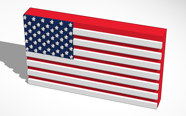 3D design American Flag-Ajlina Ajro | Tinkercad