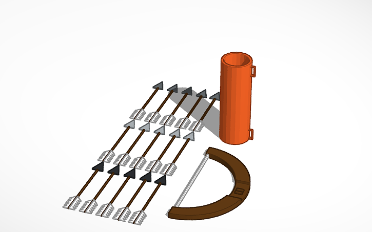 3D design Bow And Arrow | Tinkercad