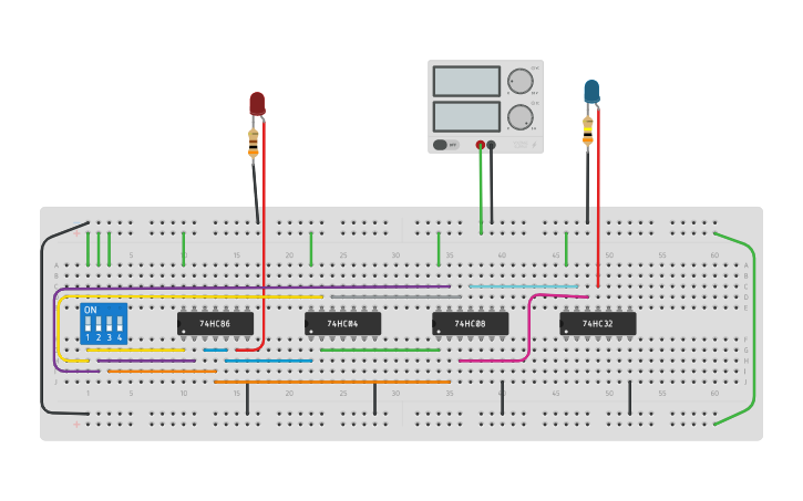 Circuit design FULL SUBTRACTOR USING BASIC GATES | Tinkercad