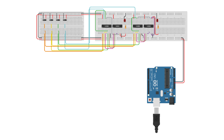 Circuit design AOI and NAND Circuit: Alarm | Tinkercad