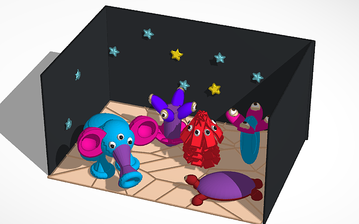 3D design alien animals - Tinkercad
