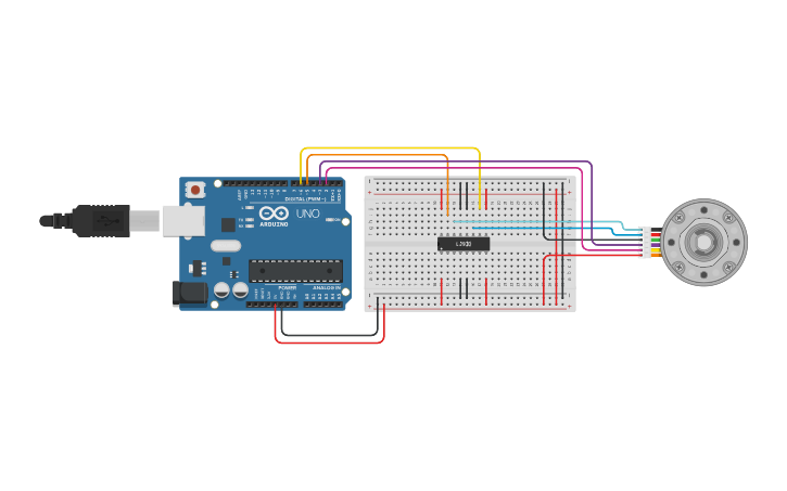 Circuit design Copy of Encoder motor control - Tinkercad