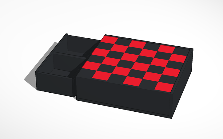 3D design checker board with storage | Tinkercad