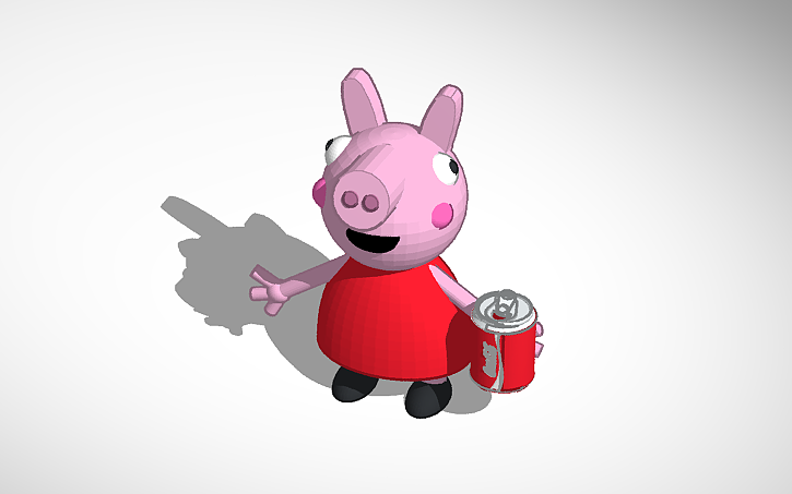 3D design peppa pig coca cola | Tinkercad