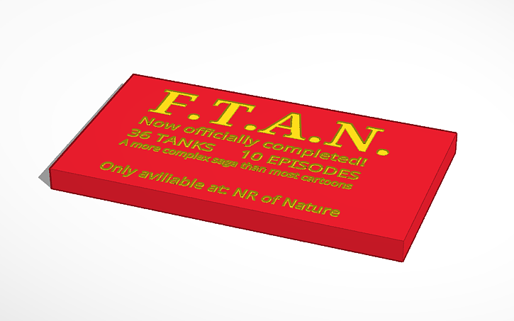 3D design FTAN officially completed! | Tinkercad