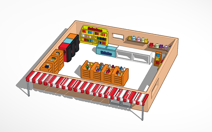 3D design Proyecto 3 comercio - Tinkercad