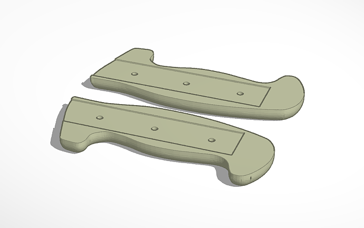 3D design Knife handle - Tinkercad