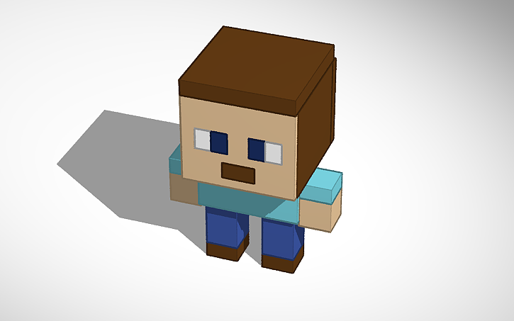 3D design Minecraft (Chibi?) Steve | Tinkercad